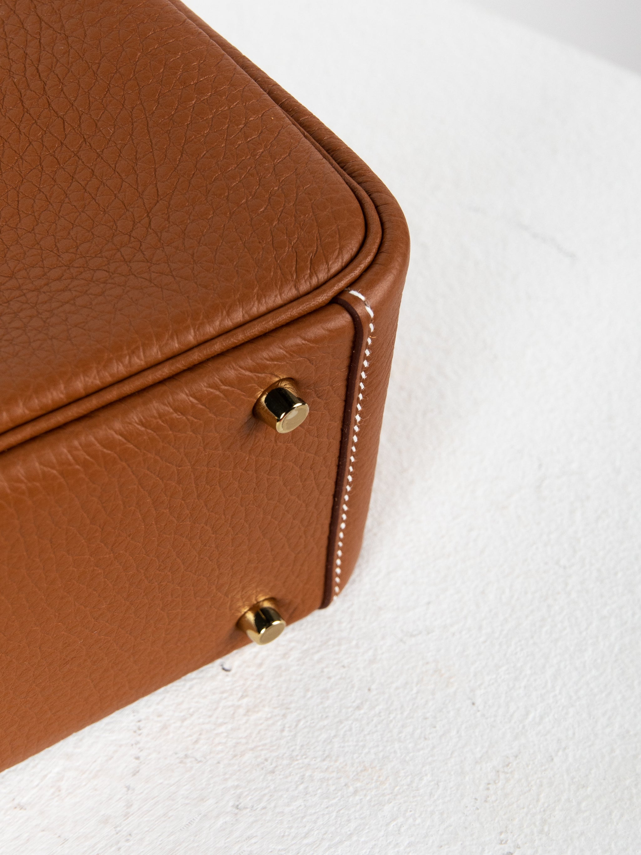 Mini Lindy Taurillon Clemence in Gold with Gold Hardware – Diamonds in ...